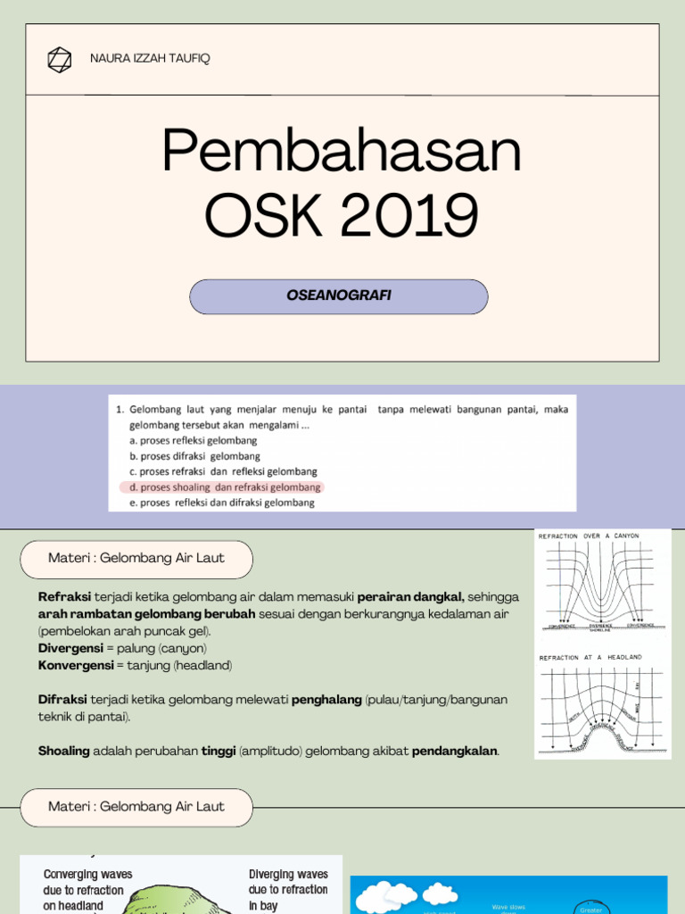 Pembahasan Soal OSK 2019 Oseanografi | PDF