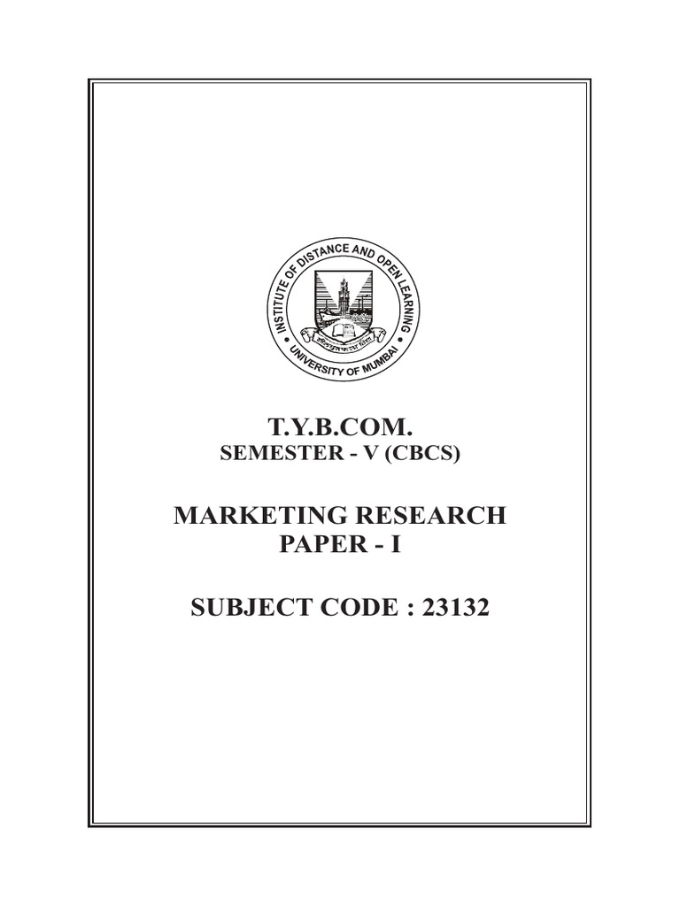 Marketing Research Paper I English Version1 | Download Free PDF ...