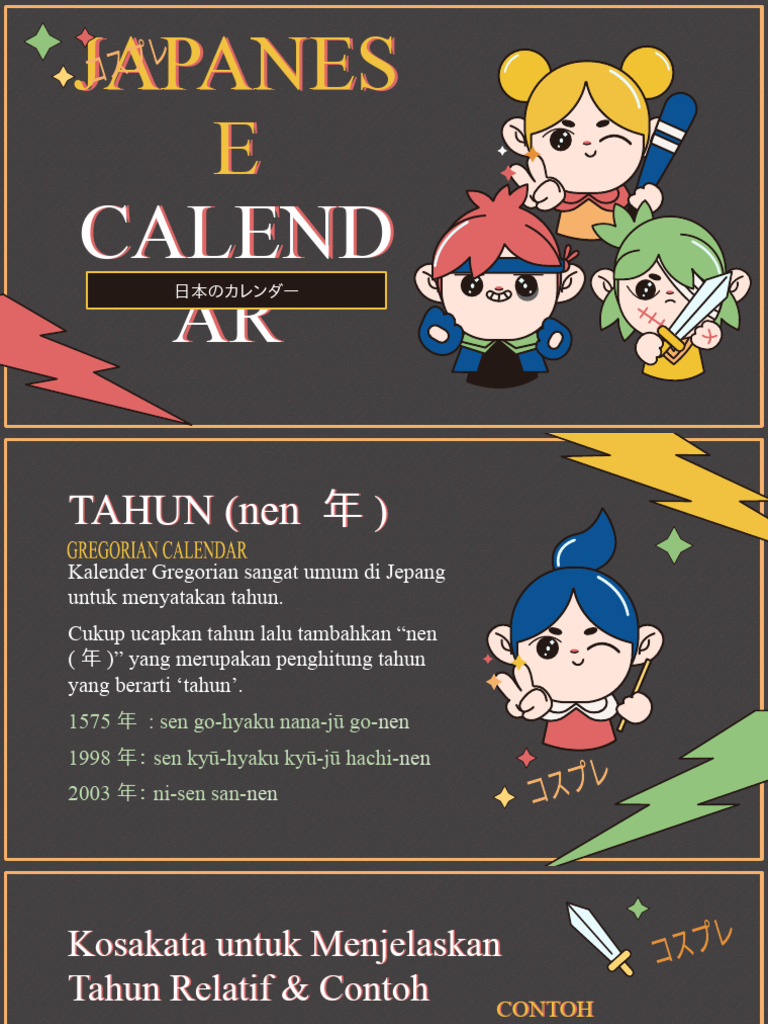 Kalender dan Ucapan Ulang Tahun Jepang | PDF | Language Arts & Discipline
