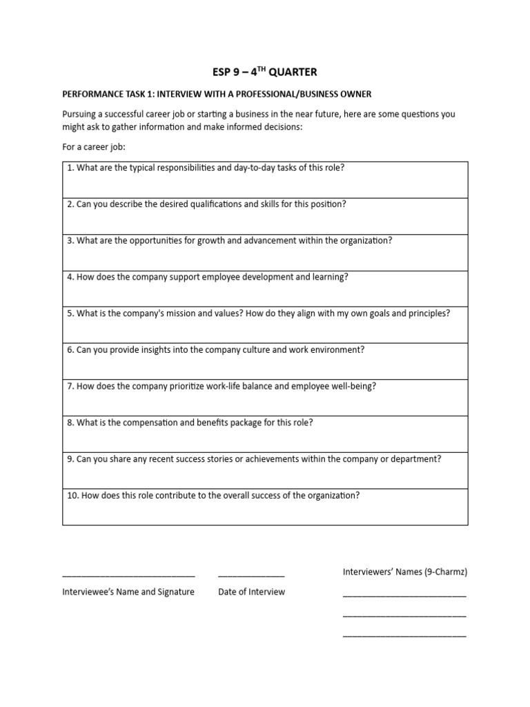 ESP 9 PT 1 2 4th Quarter | PDF