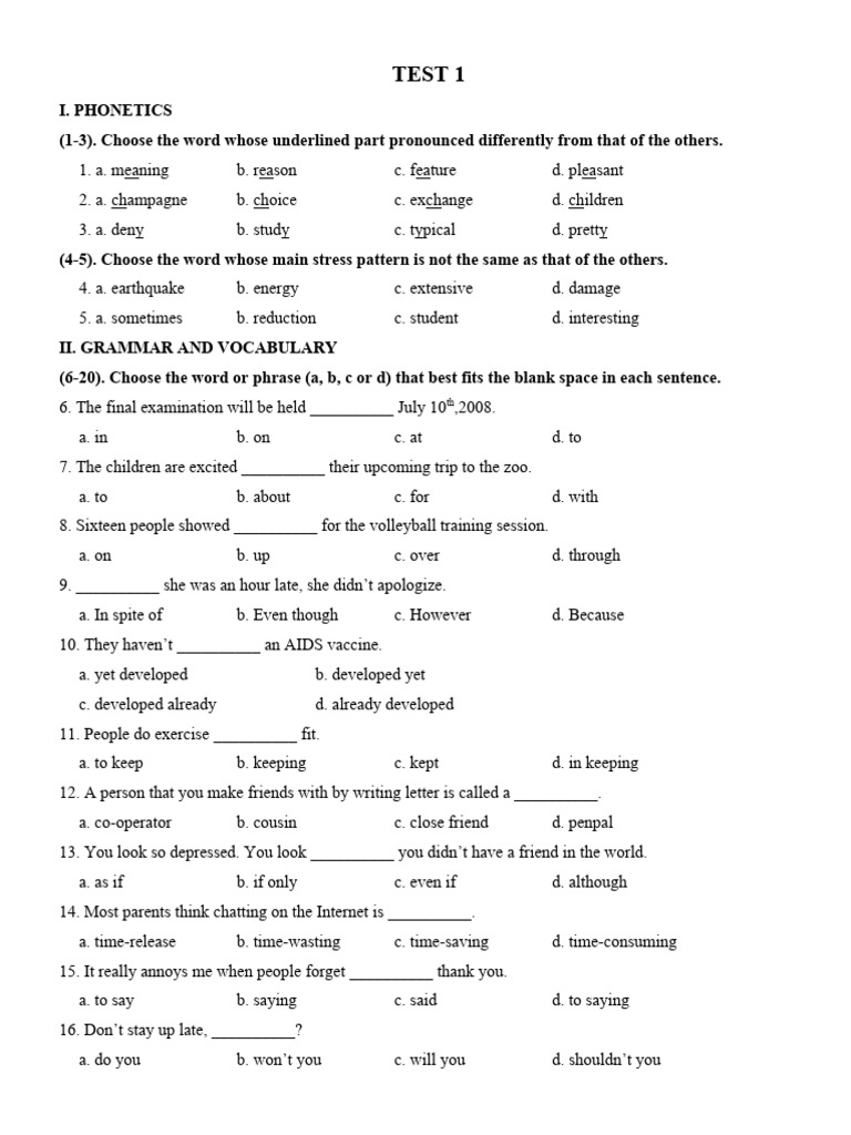 Test 1 | PDF