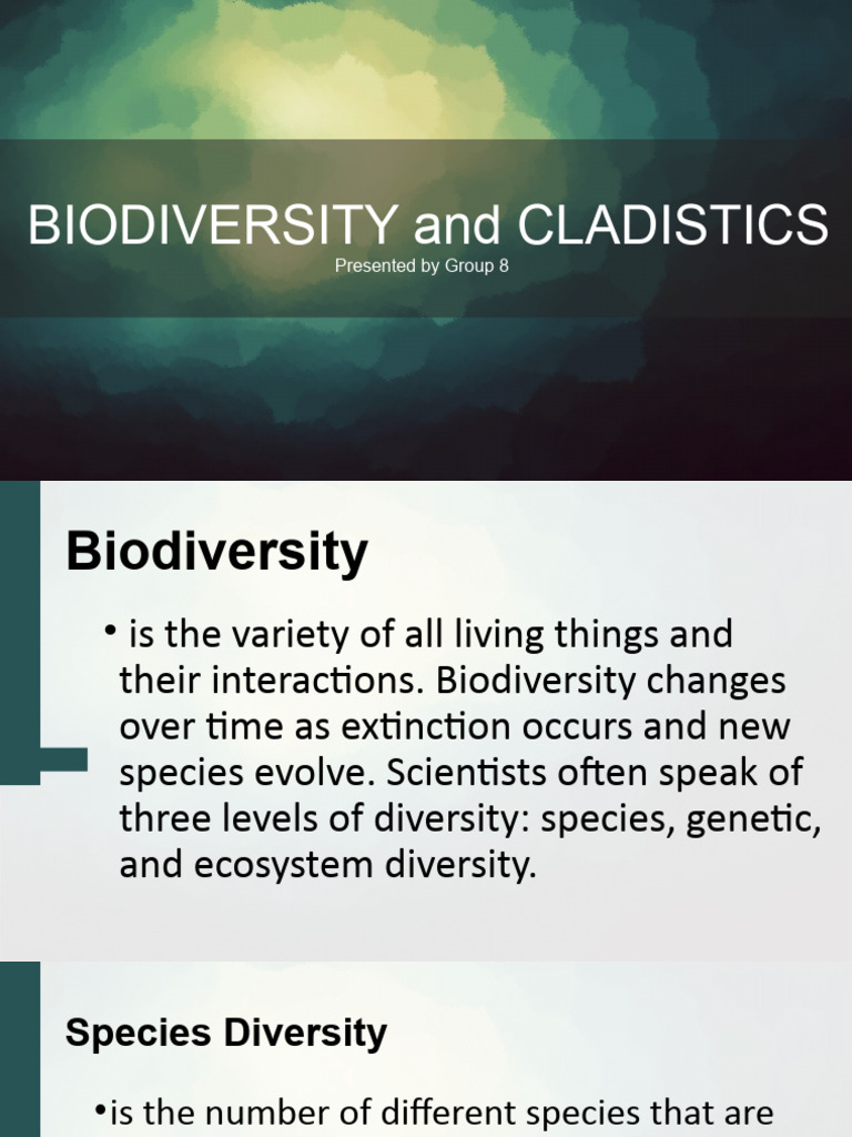Biodiversity and Cladistics Group 8 | PDF | Biodiversity | Human Impact ...