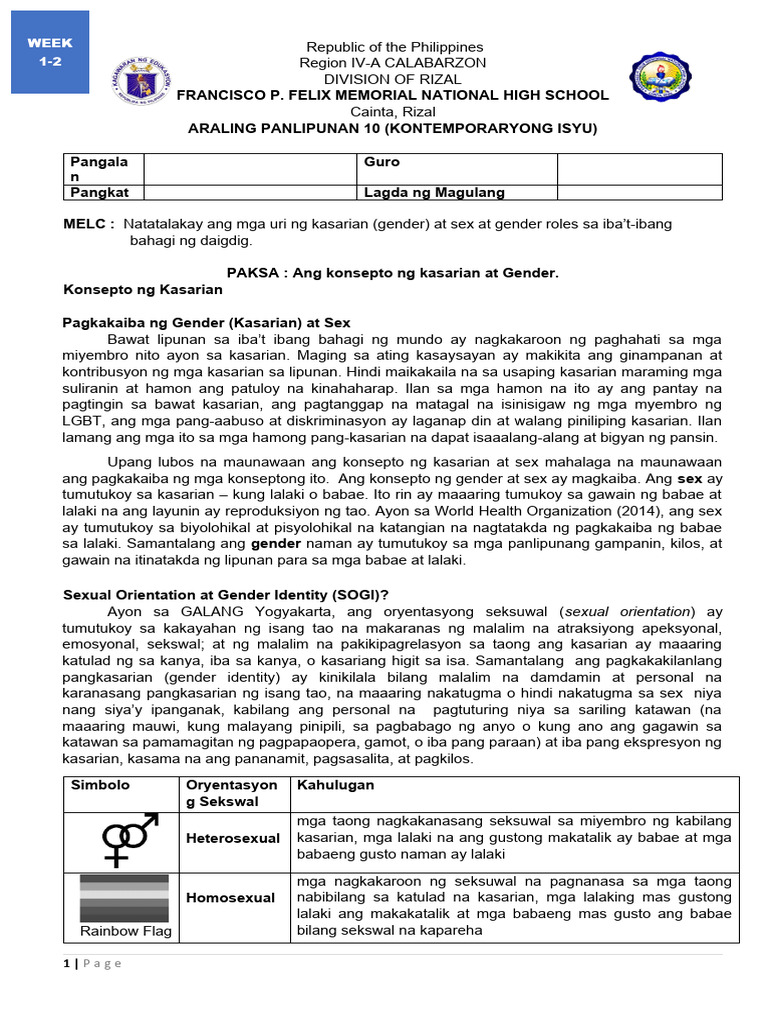 ARALING-PANLIPUNAN Grade 10 3rd Quarter | PDF