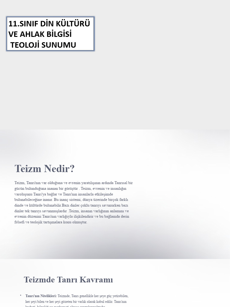 Teizm Hakkinda Slayt | PDF