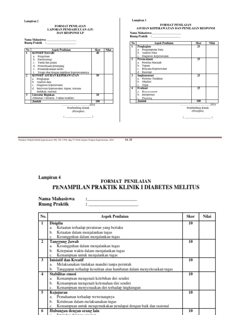 Format Penilaian Laporan Pendahuluan (LP) Dan Responsi LP Format Penilaian Asuhan Keperawatan ...