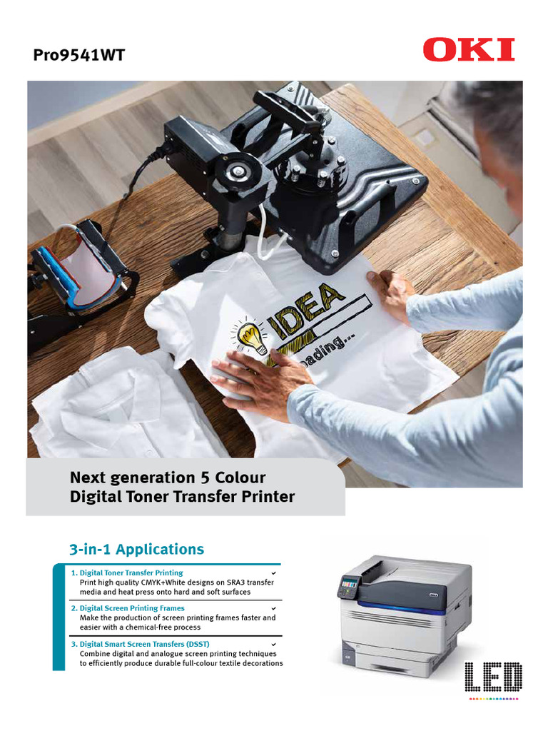 OKI Pro9541WT Brochure 0220 EN-EN Lores tcm70-254421 | PDF | Printer (Computing) | Printing