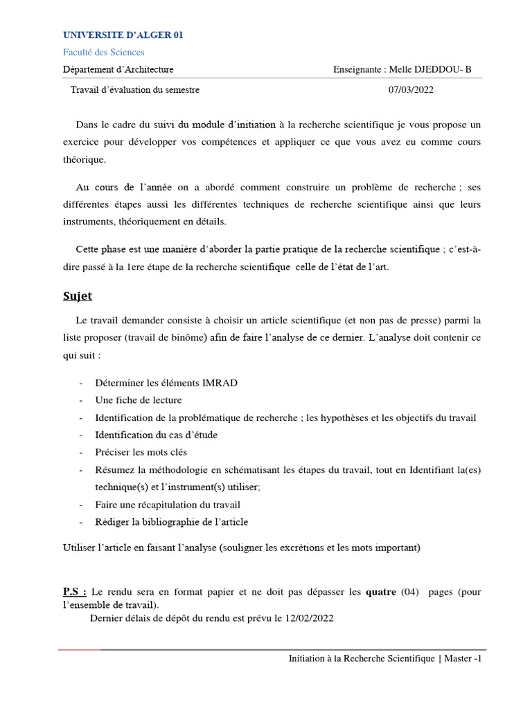 Grille D'analyse M1 | PDF