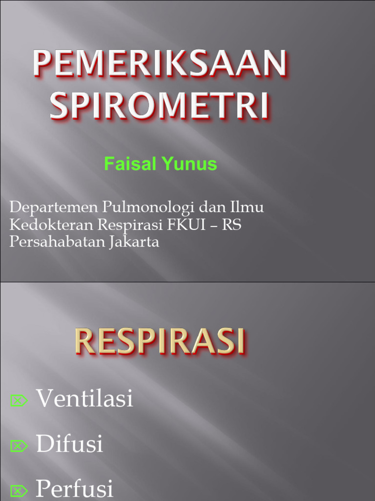 K - 21 - Prinsip Dasar Khusus Spirometri | PDF