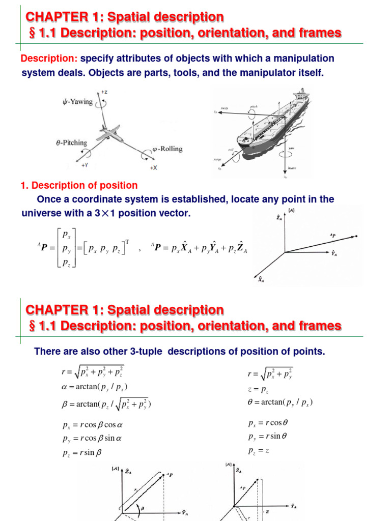 CH 1 | PDF | Euclidean Vector | Rotation