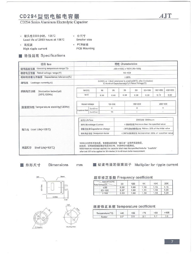 AJT (Snap-In) CD294 Series | PDF