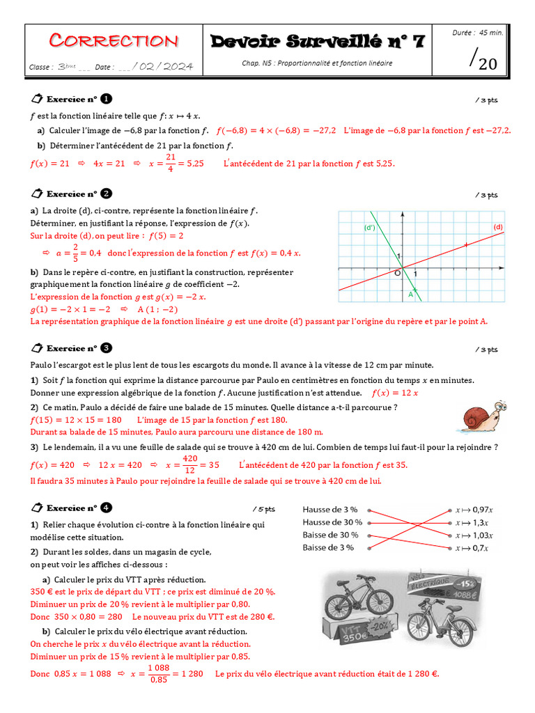 3ème - DS 7 Correction | PDF