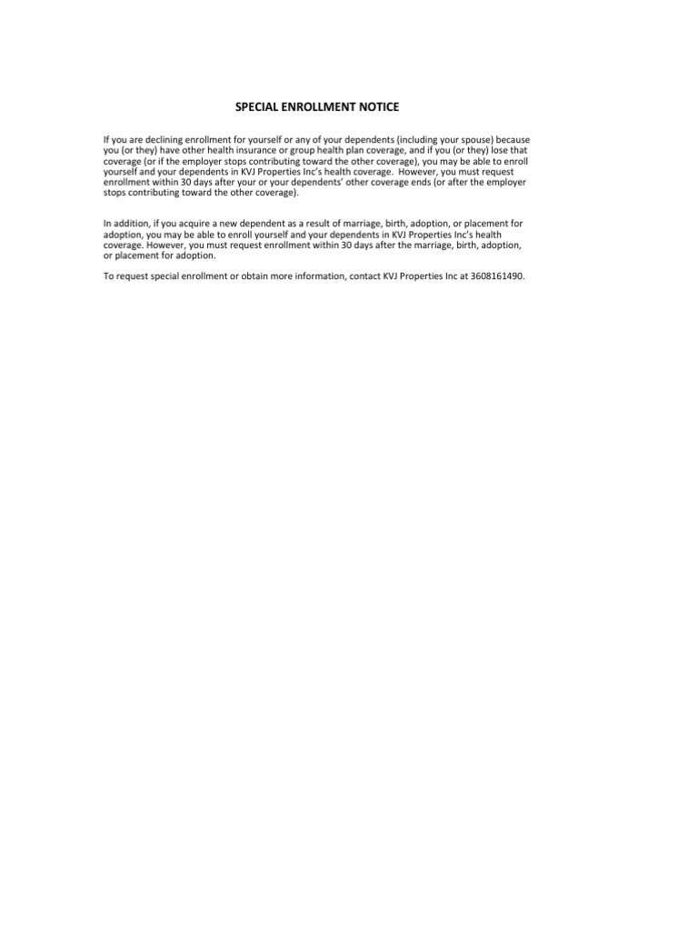 Open Enrollment Notice Packet - 02 - 01 - 2023 | PDF | Medicaid | Mastectomy