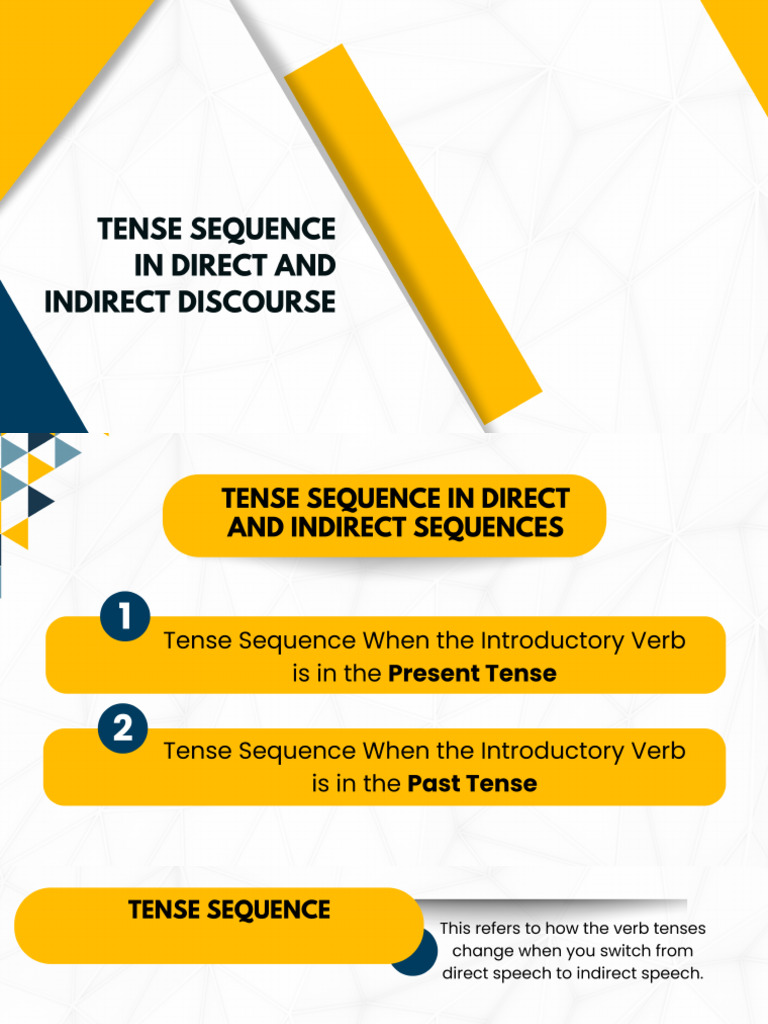 Tense Sequence | PDF