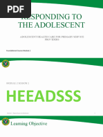 HEADSS Assessment | PDF | Adolescence | Self Harm