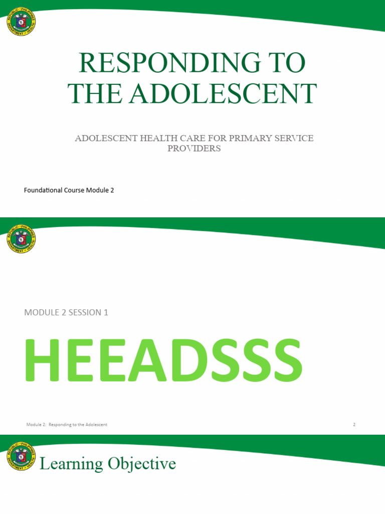 HEEADSSS Tool for Adolescent Assessment | PDF | Adolescence | Substance ...
