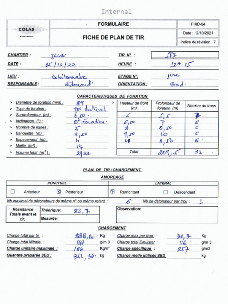 Plan de Tir N°557 | PDF