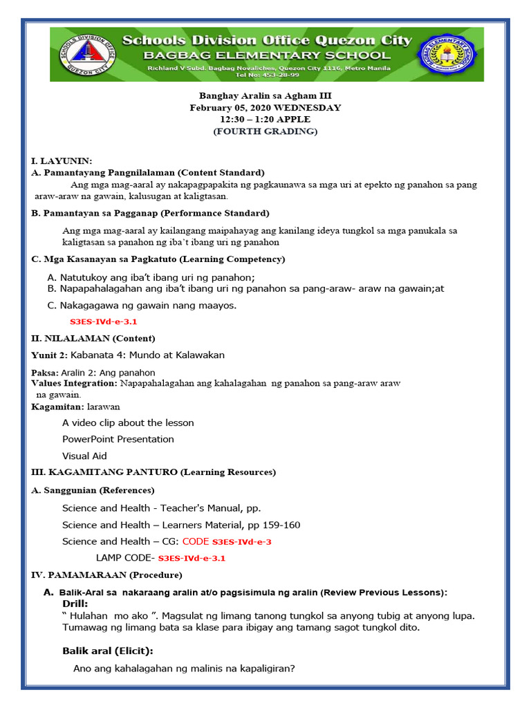 4th Grading Cot | PDF