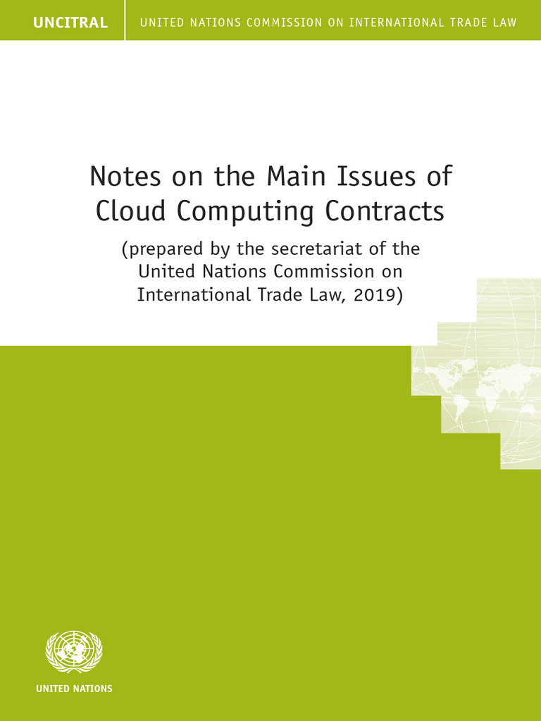 UNCITRAL Cloud Computing Contract Guide | PDF | Cloud Computing | Security