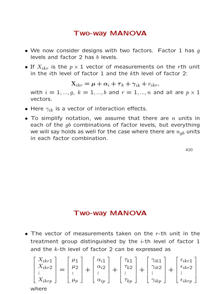 Manova Iii | PDF | F Test | Scientific Method