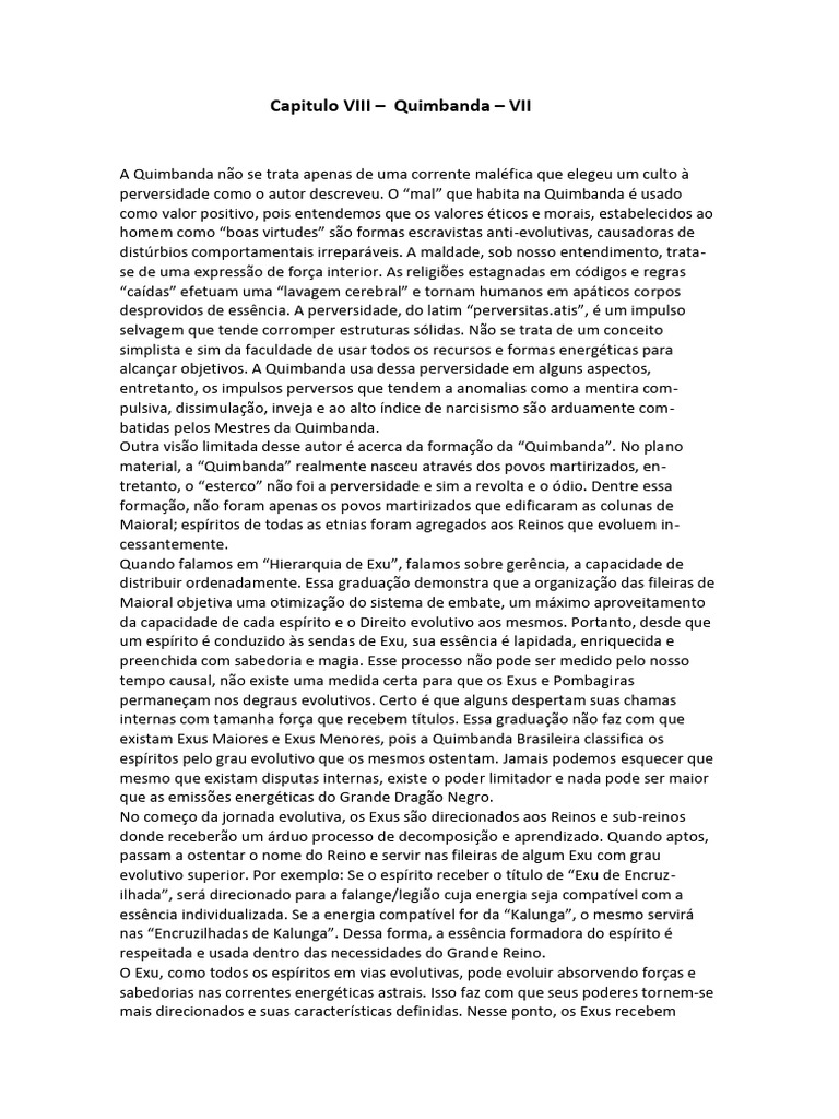 Capitulo VIIl - Quimbanda VII | PDF | Reencarnação | Carma