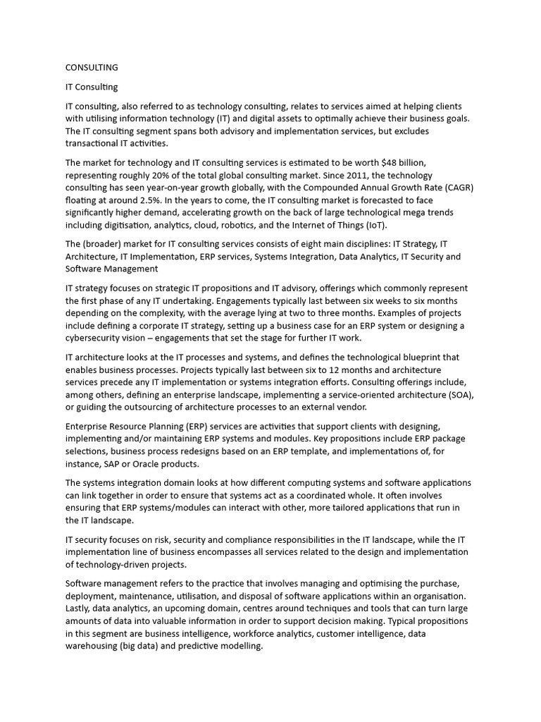 it service | PDF | Cloud Computing | Enterprise Resource Planning