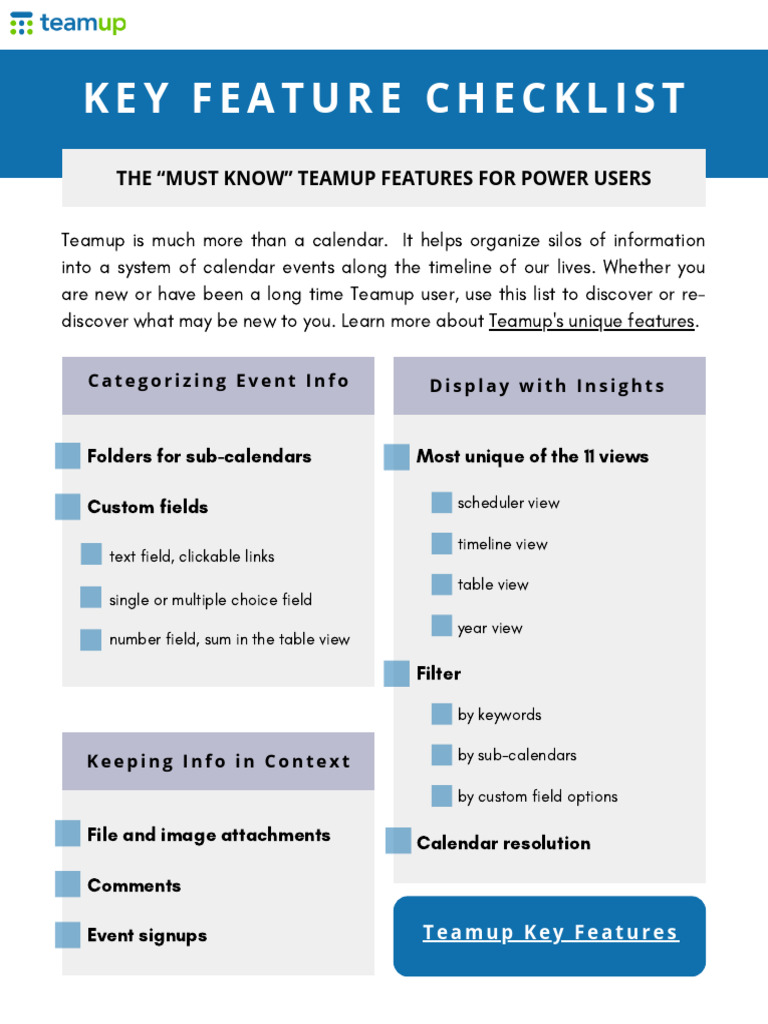 key-feature-checklist | PDF | Microsoft Outlook | Software