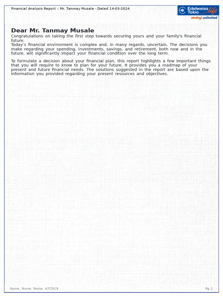 ETLI Solution Presentation (Mr. Tanmay Musale) | PDF | Insurance | Expense