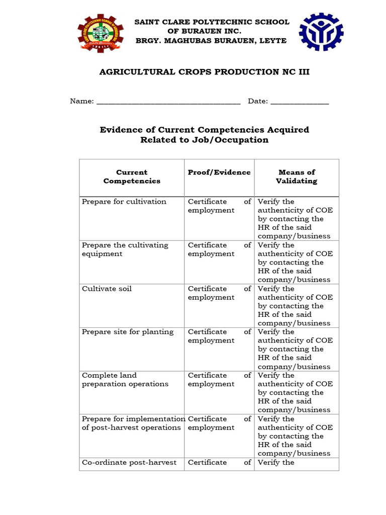 Agricultural Crops Production Competencies | PDF | Botany | Horticulture
