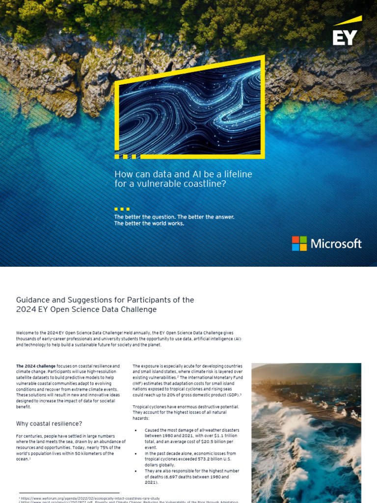 2024 EY Open Science Data Challenge Participant Guidance | PDF | Tropical Cyclones | Artificial ...