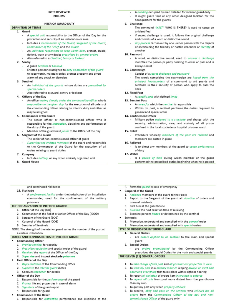 Rotc Reviewer | PDF | Non Commissioned Officer | Communication