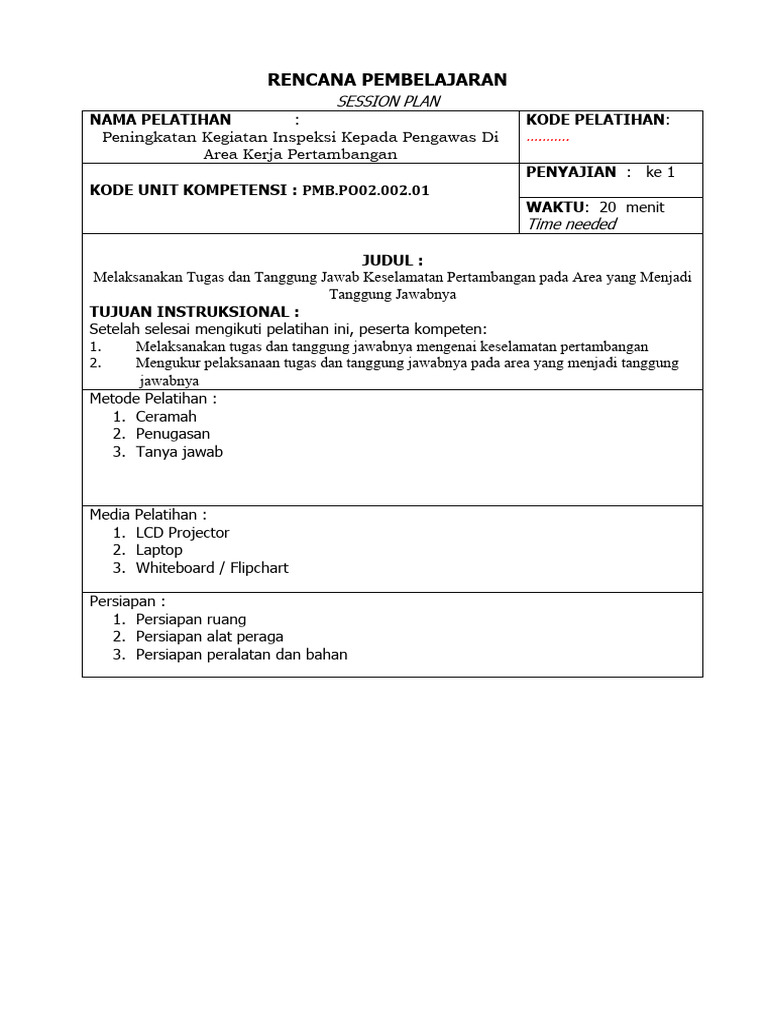 fORM Bukti 2 Session Plan | PDF | Karier & Perkembangan | Seni