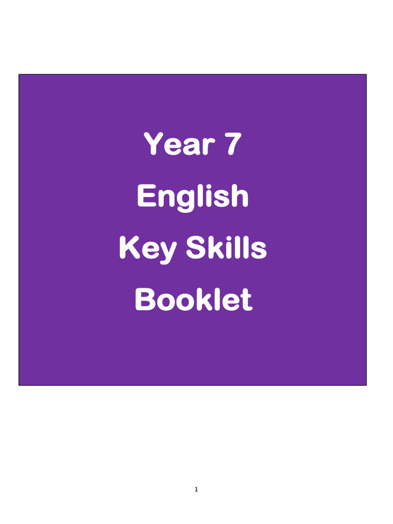 Year-7-English-Key-Skills-Booklet | PDF | A Christmas Carol | Ebenezer ...