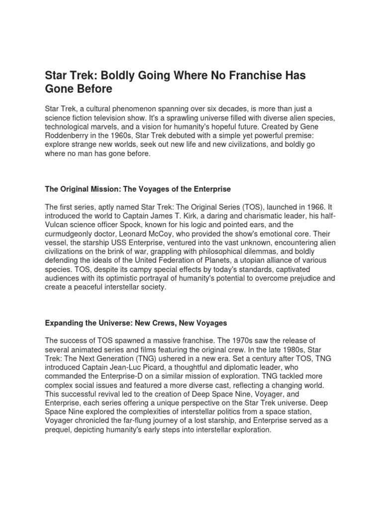 Star Trek and Options | PDF | Star Trek: The Original Series | Star Trek