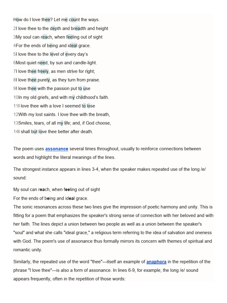 How Do I Love Thee | PDF | Poetry | Love