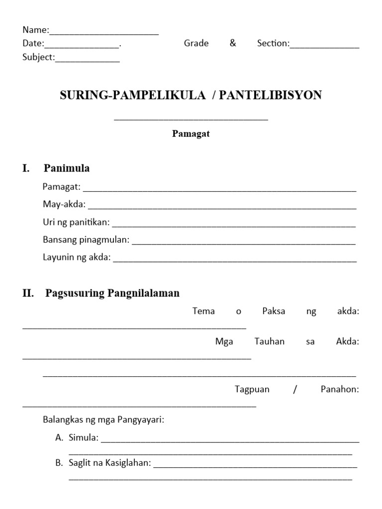 Suring Pampelikula Pantelibisyon | PDF