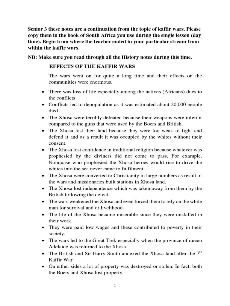 Senior 3 History Notes | PDF | Zulu Kingdom | South Africa