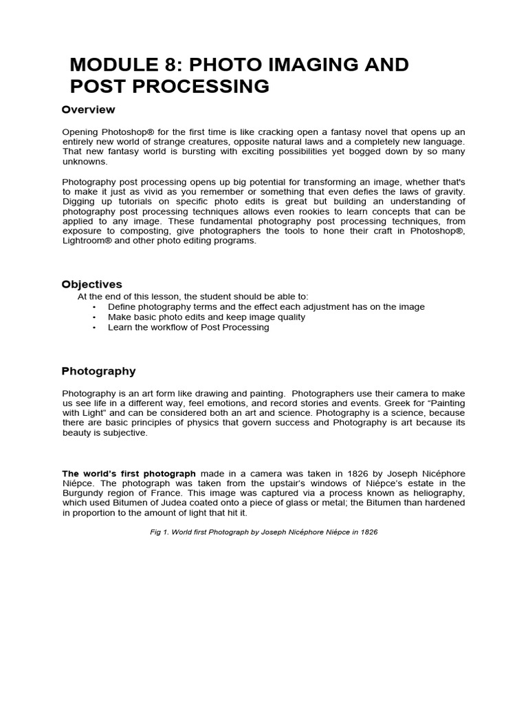 Module 8 | PDF | Shutter Speed | Film Speed