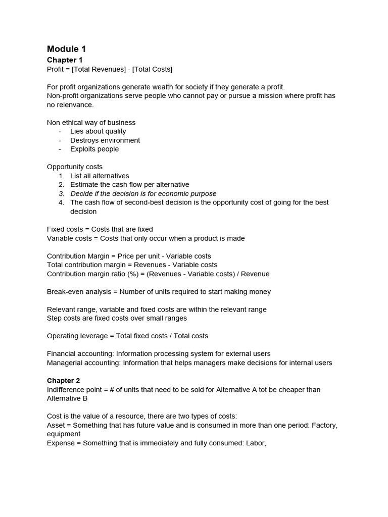 Accounting Summary | PDF | Expense | Debits And Credits