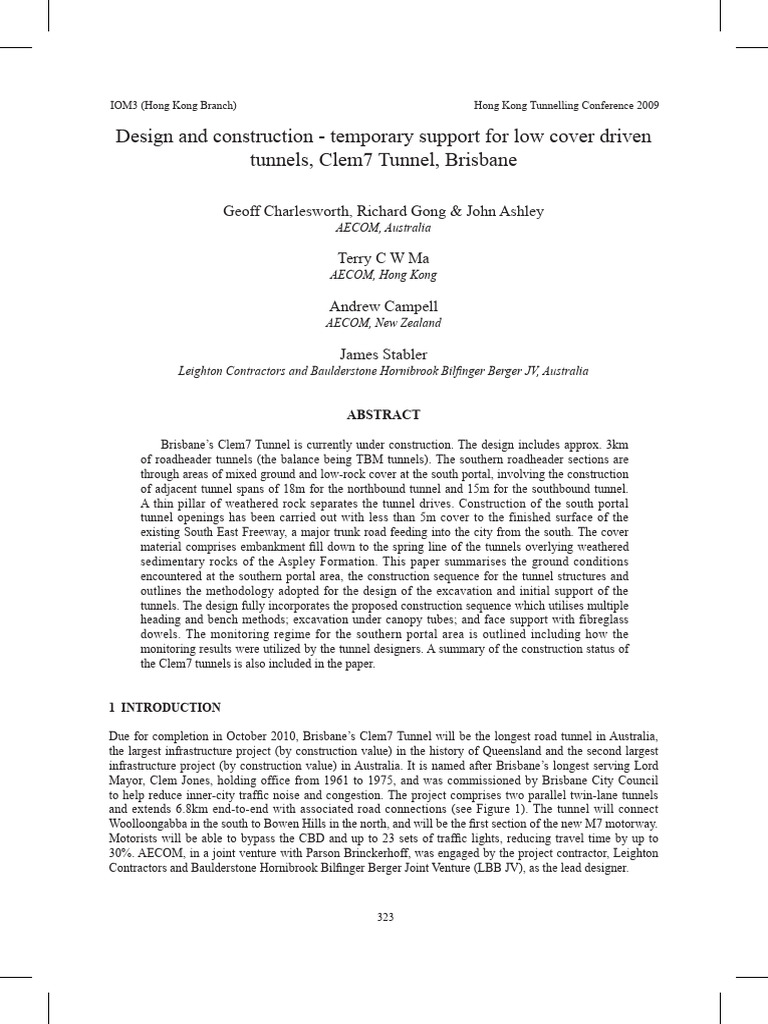 35 - Design and Construction - Temporary Support For Low Cover Driven ...
