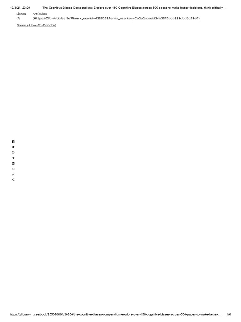 The Cognitive Biases Compendium Explore Over 150 Cognitive Biases ...