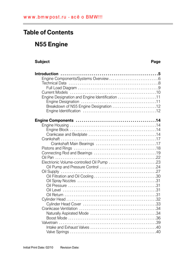 N55 Engine | PDF | Piston | Engines
