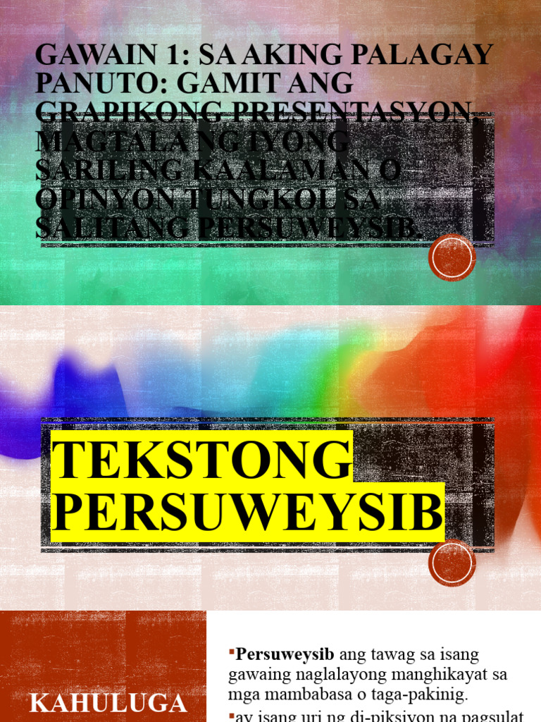 Tekstong Persuweysib | PDF