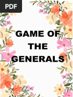 Games of The Generals Rank List WPS Office | PDF