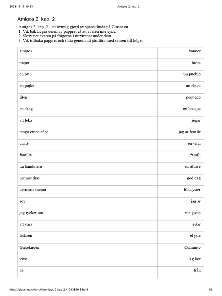 Amigos 2, Kap. 2 | PDF