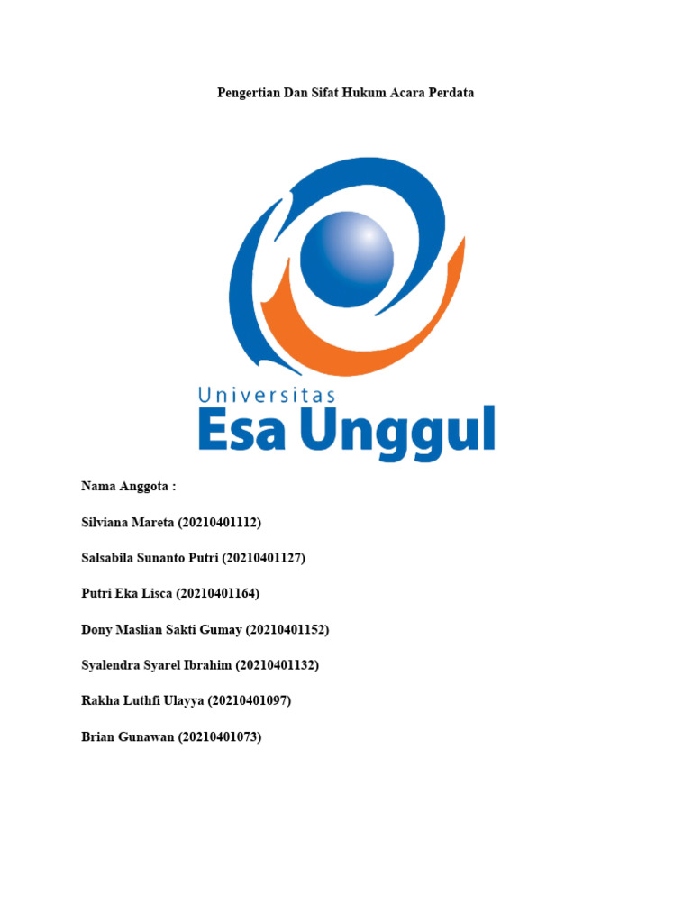 HK ACARA PERDATA KLMPK 3 Fix BGT | PDF | Ilmu Sosial | Hukum