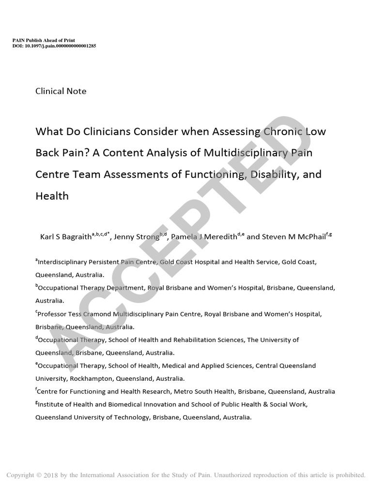 J Pain 0000000000001285 | Download Free PDF | Physical Therapy | Pain ...