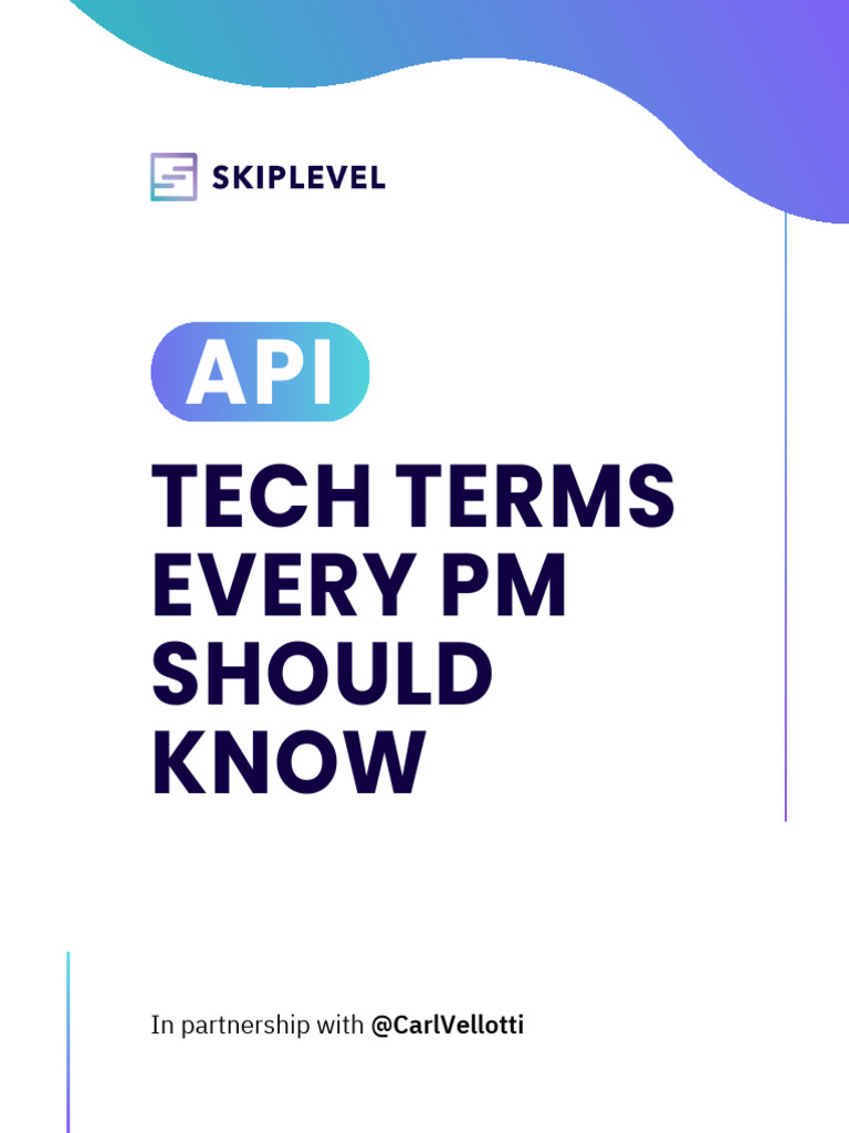 9 Api Tech Terms Every Product Manager Should Know Pdf Computer Engineering Computing 