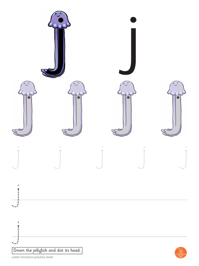Letter Formation Practice Sheets J | PDF