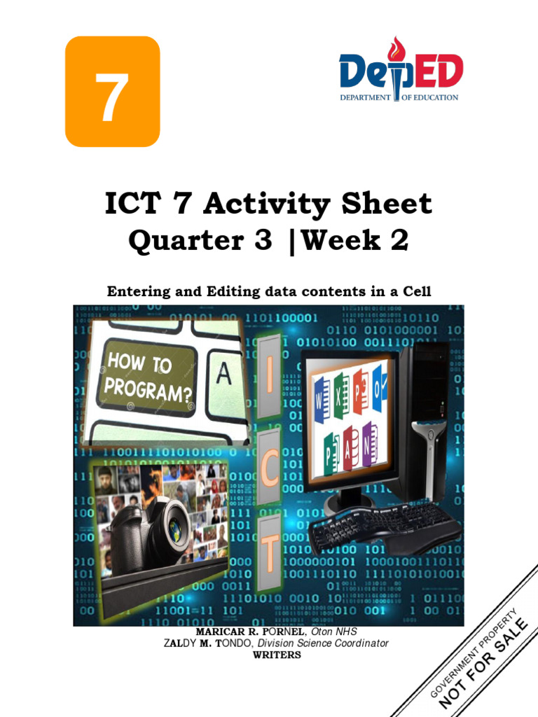 ICT 7 Activity Sheet: Quarter 3 - Week 2 | PDF | Learning | Educational Technology
