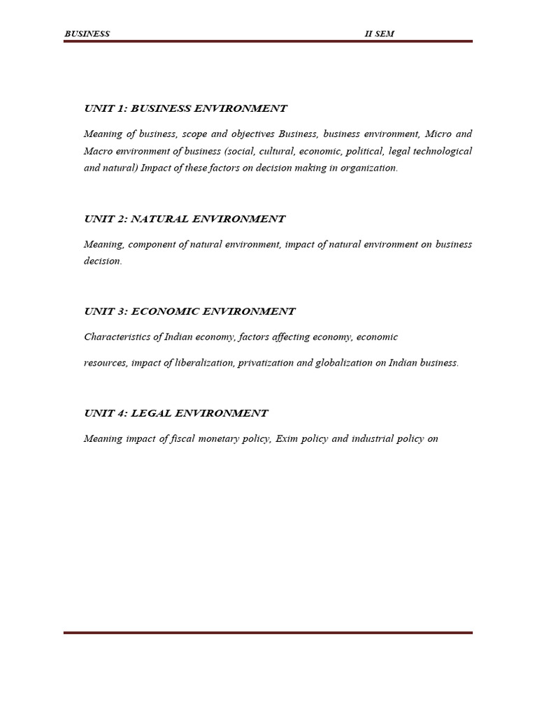 Understanding Business Environment Factors | PDF | Business | Finance ...